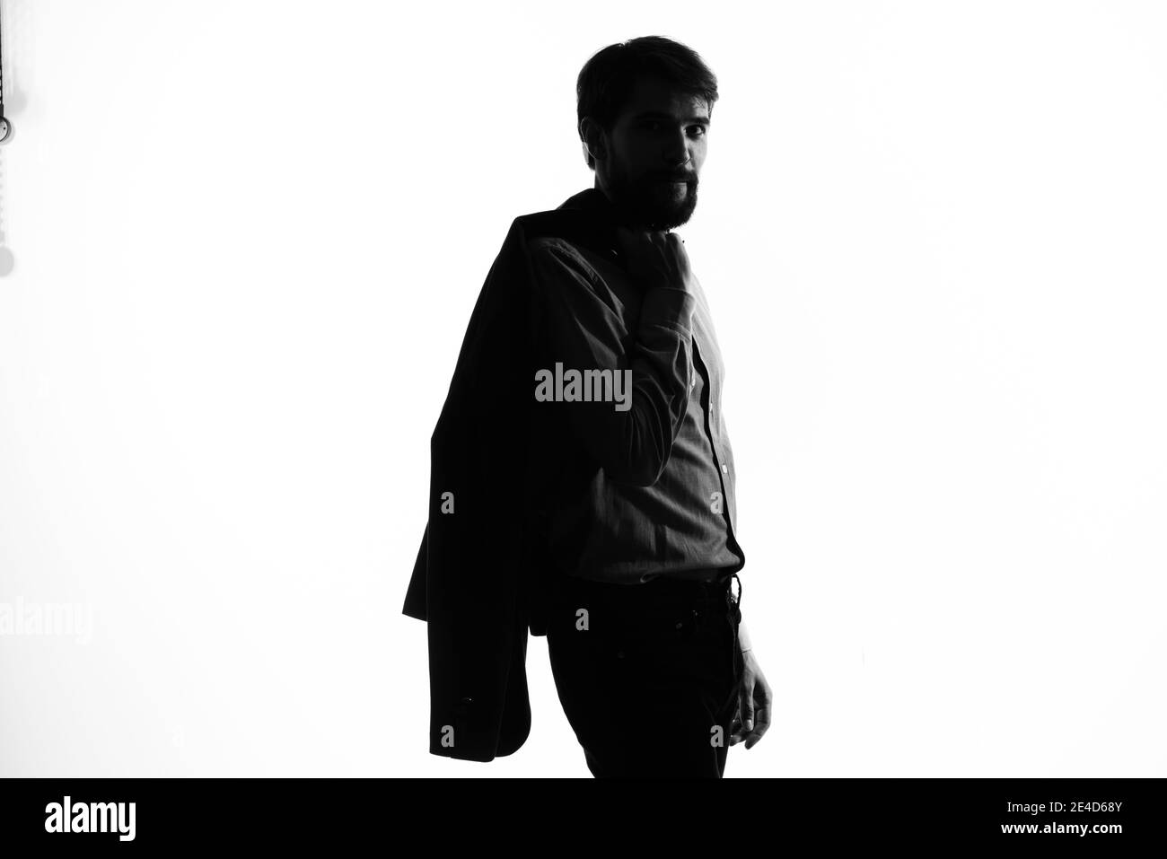 man in a suit detective crime light background shadow incognito Stock ...