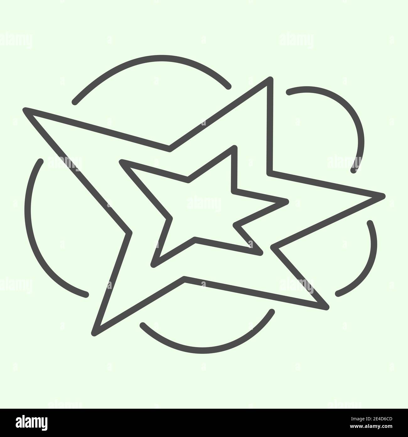 Explosion thin line icon. Space Big Bang blast with flash outline style ...