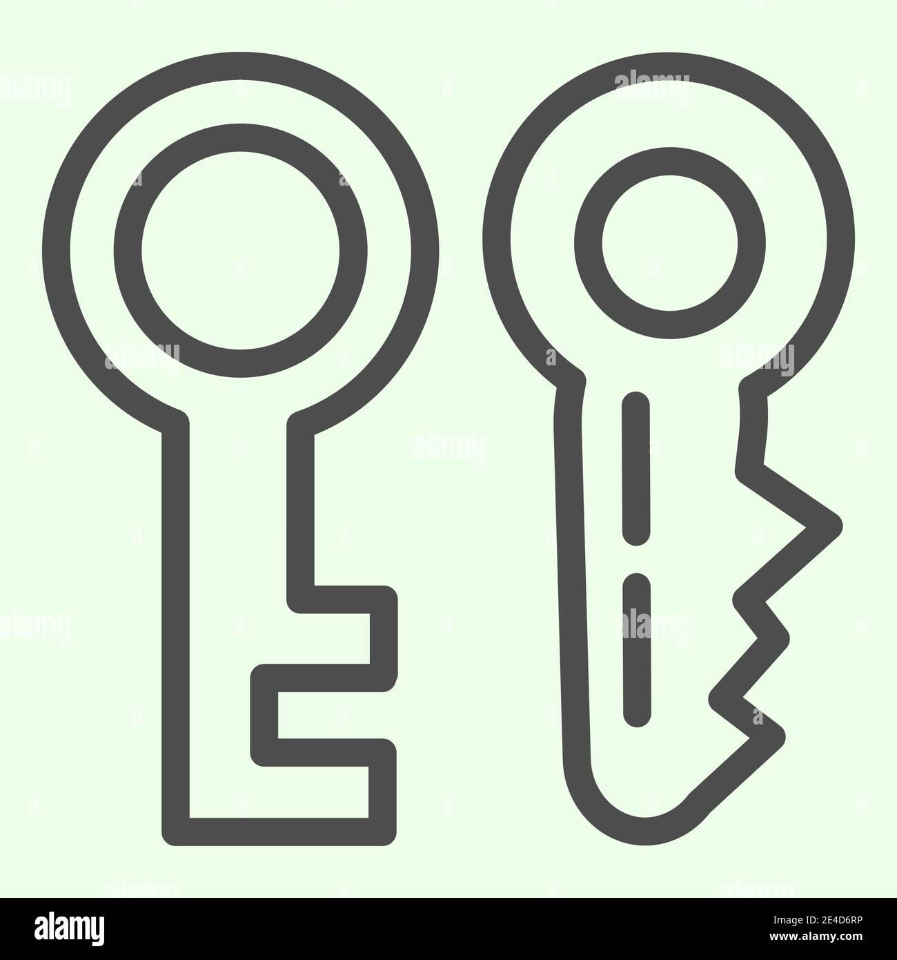 Keys code icon linear hi-res stock photography and images - Alamy