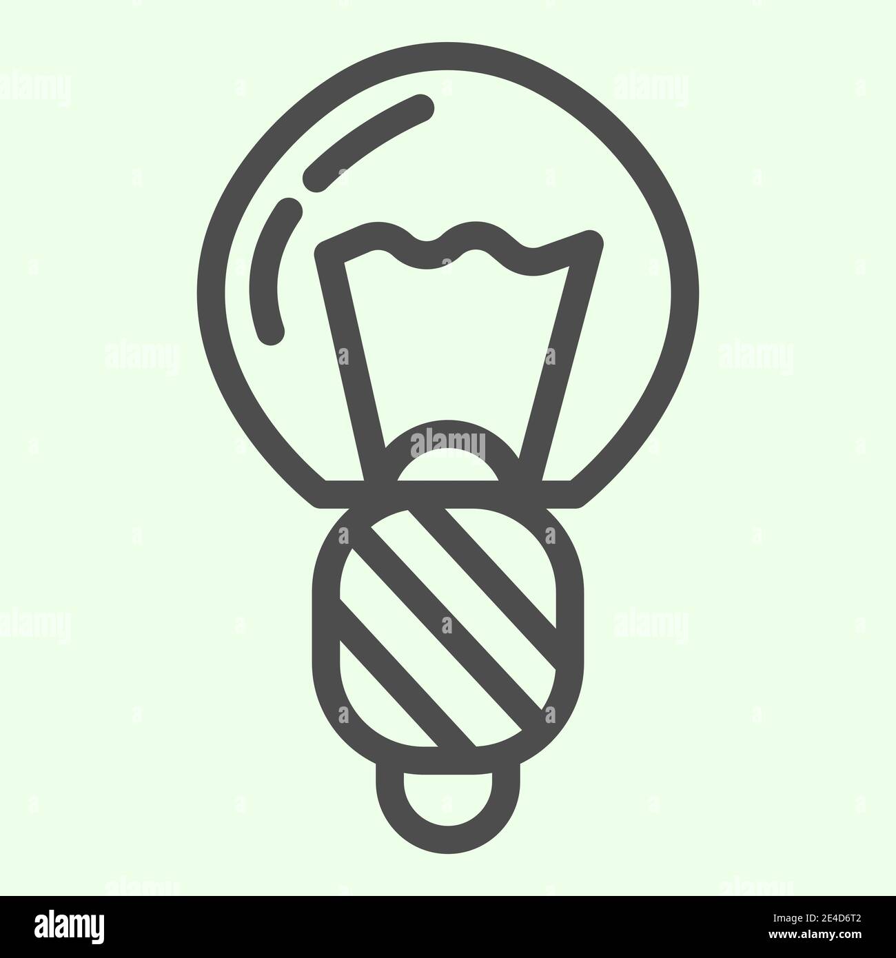Light bulb line icon. Electric Illumination halogen lamp outline style ...