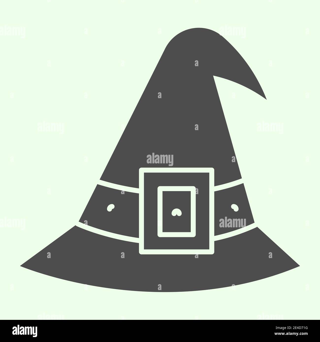 Witch hat solid icon. Old wizard magician cap for Halloween party glyph ...