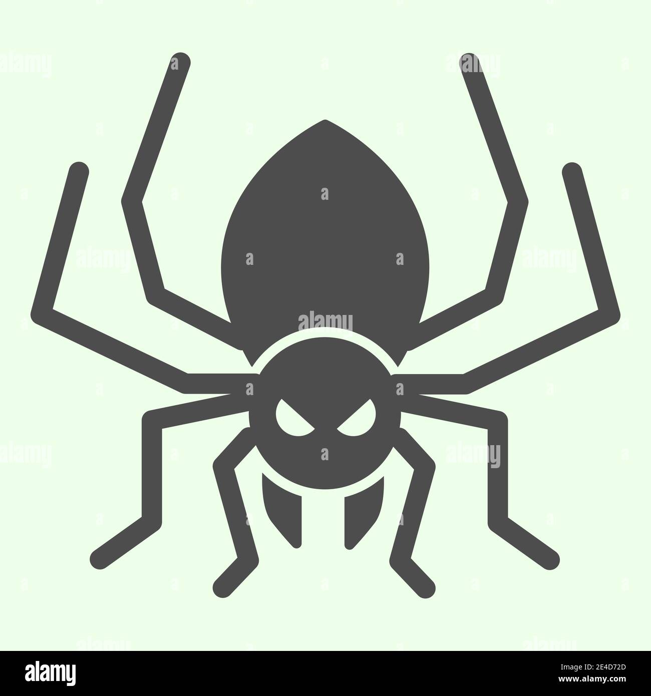 Halloween spider solid icon. Scary spider silhouette glyph style ...
