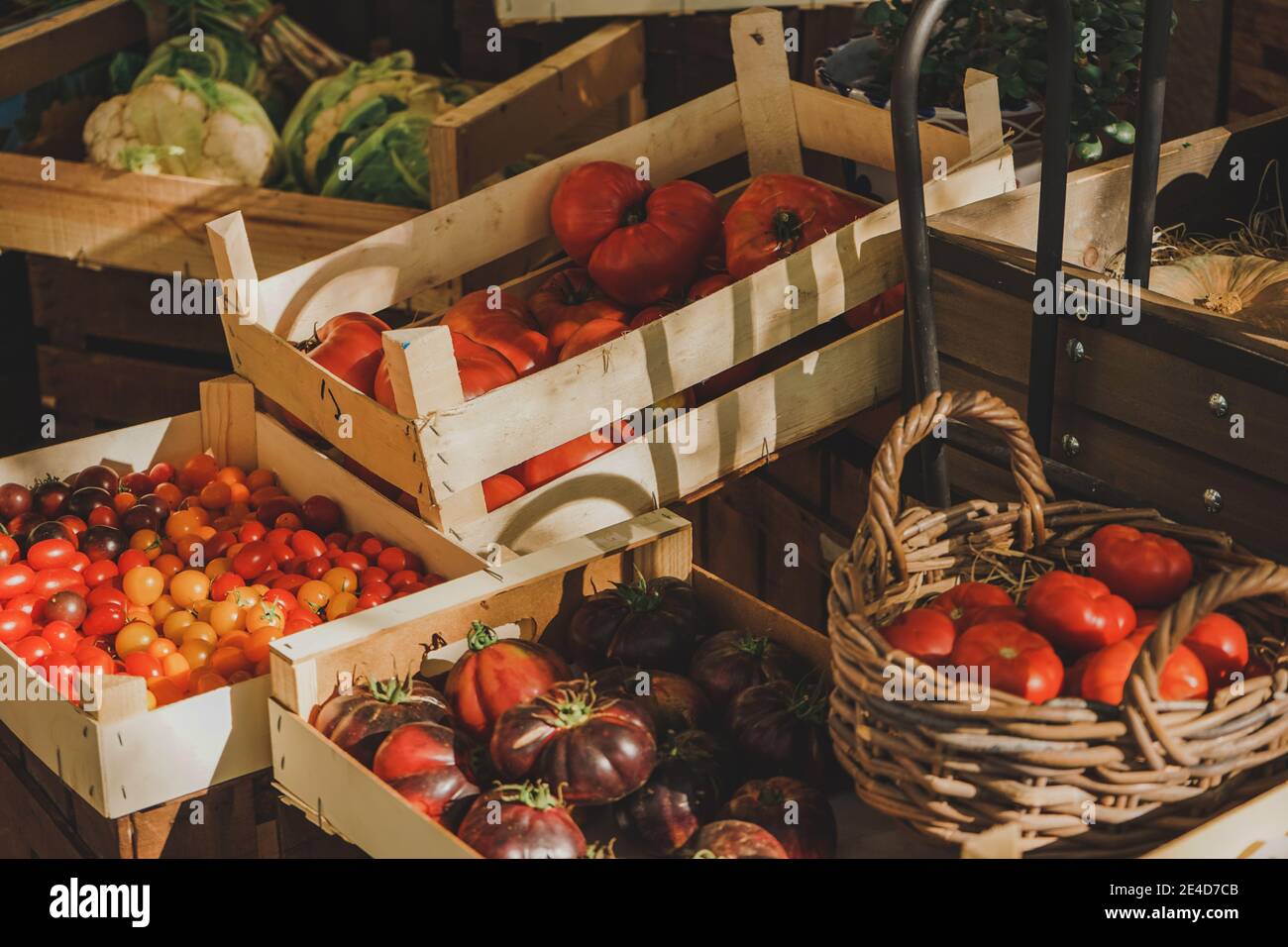Self service fruit store with many organic products Stock Photo - Alamy