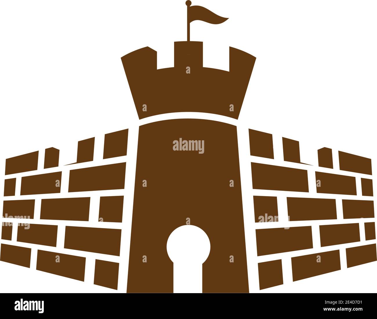 Fort building logo design vector template Stock Vector Image & Art - Alamy