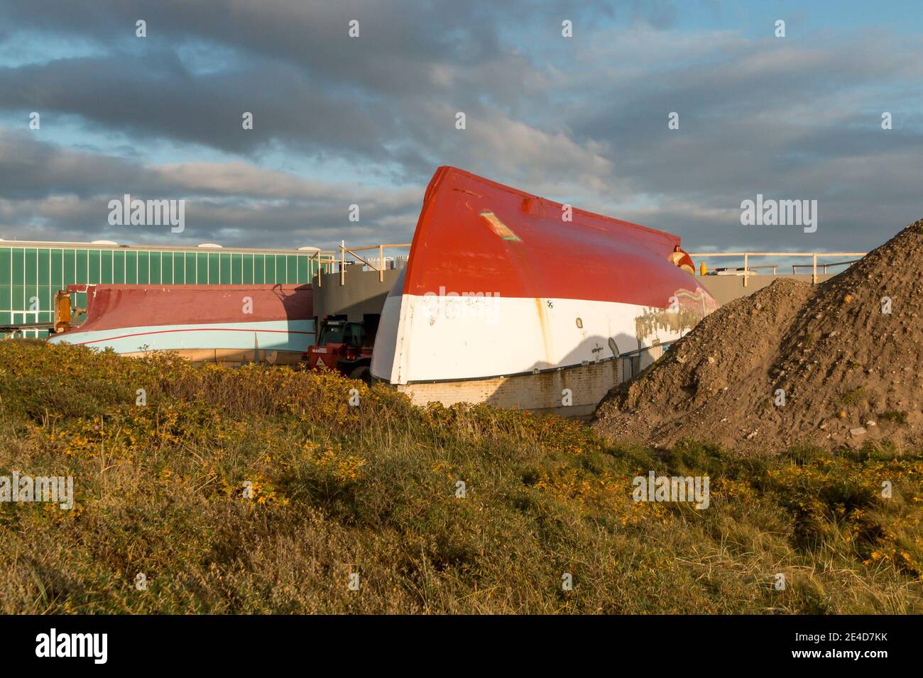 Thyboron, Denmark - 23 October 2020: Fishing cutters which are ...