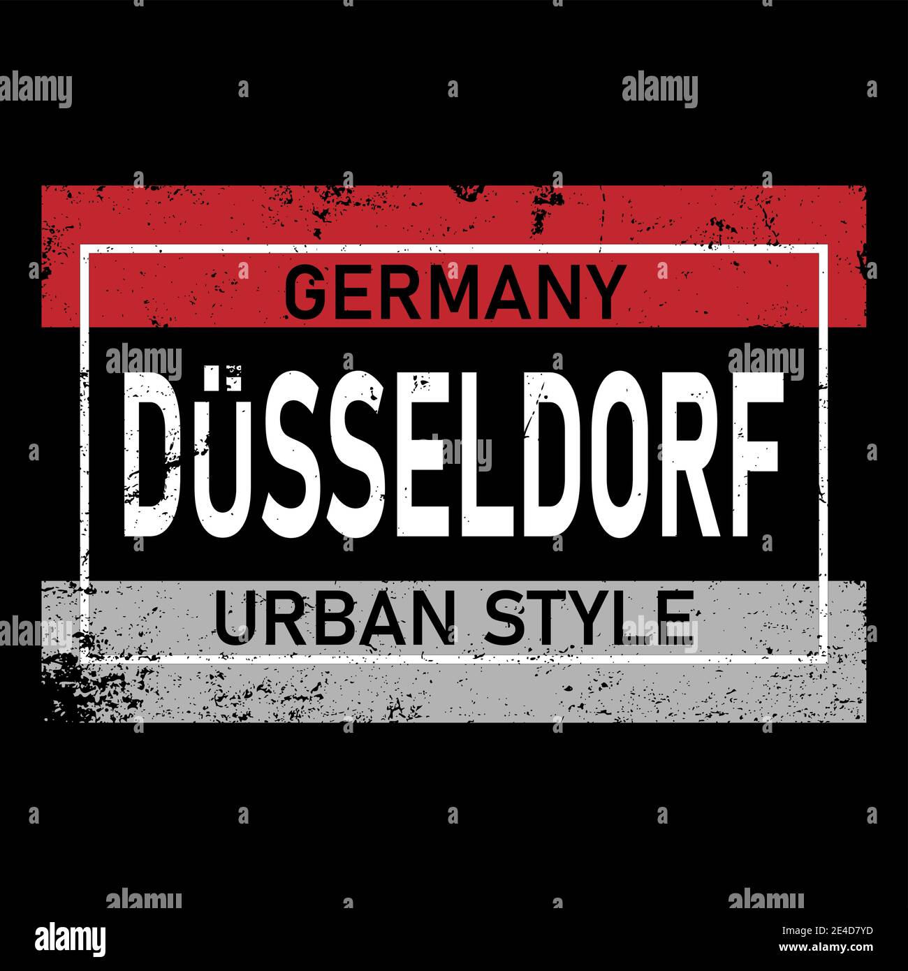 Vector illustration, Dusseldorf german city, lettering logo. Design for ...