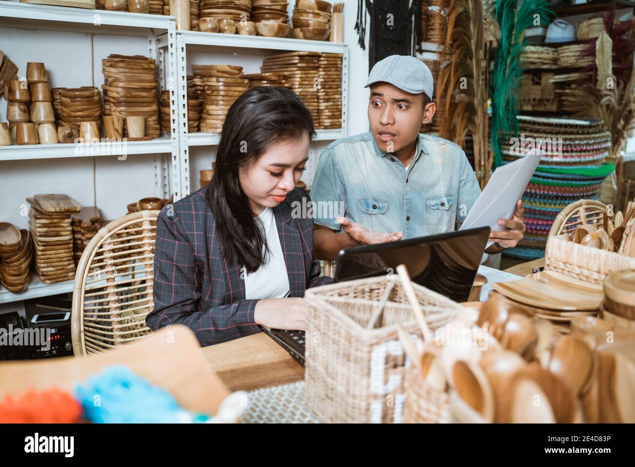 The shop owner was disappointed with the female secretary who made a ...