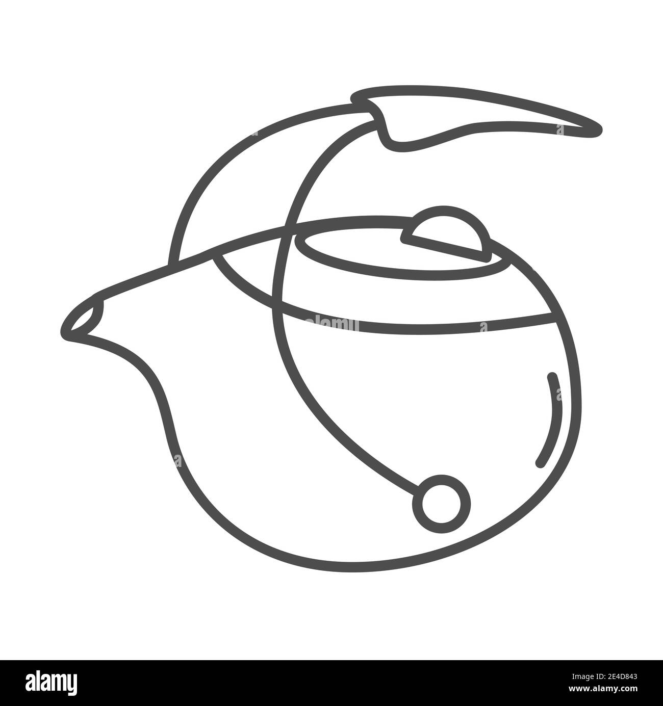 Japanese infuser teapot thin line icon, Chinese tea ceremony concept ...