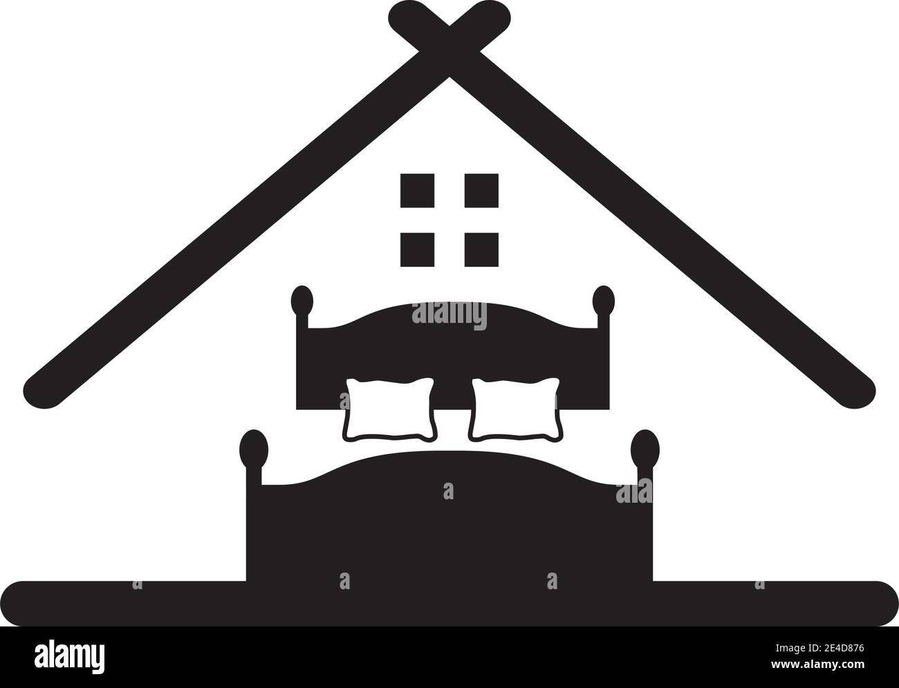 Bed logo icon design vector template Stock Vector Image & Art - Alamy