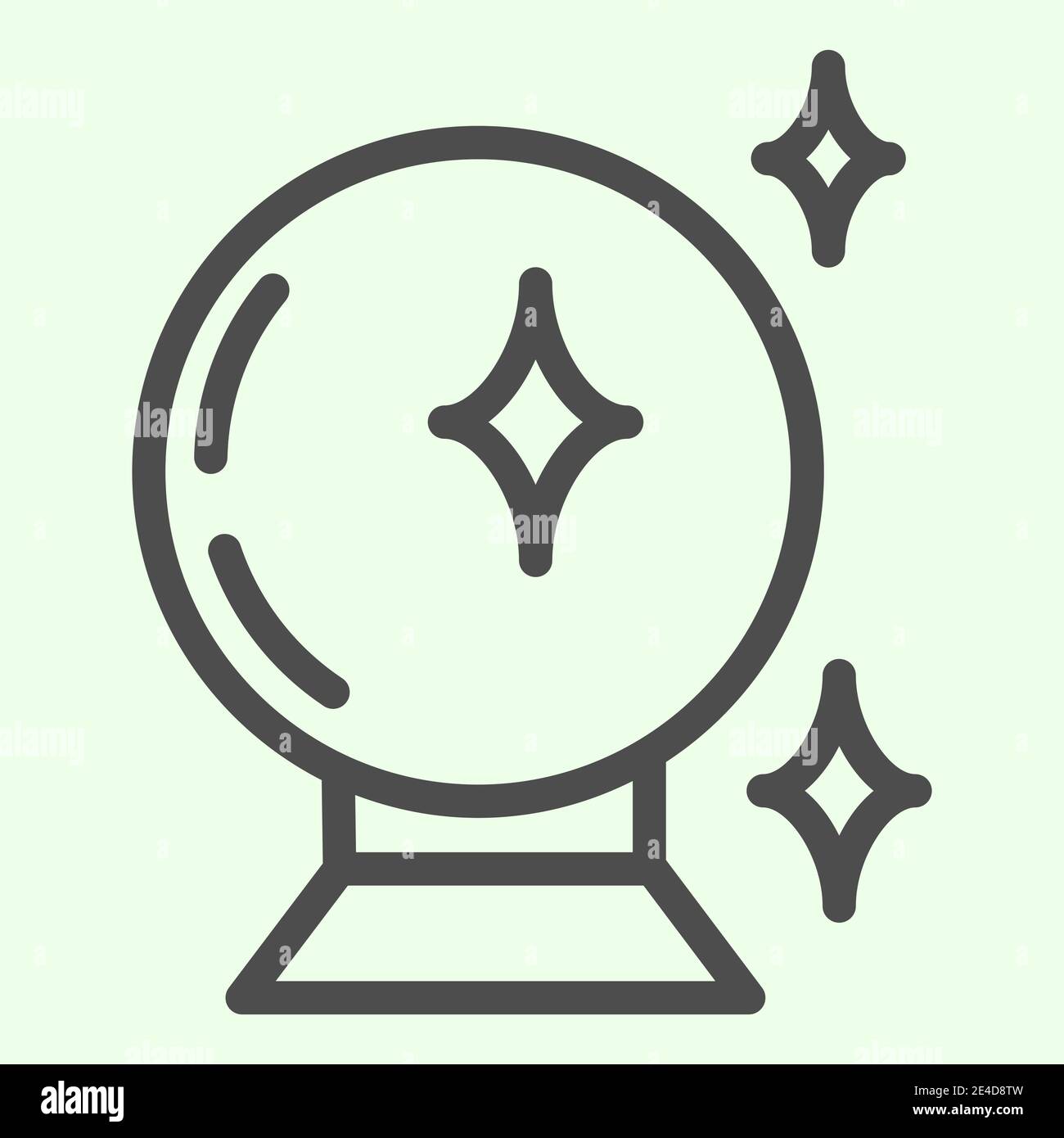 Crystal globe on green Stock Vector Images - Alamy