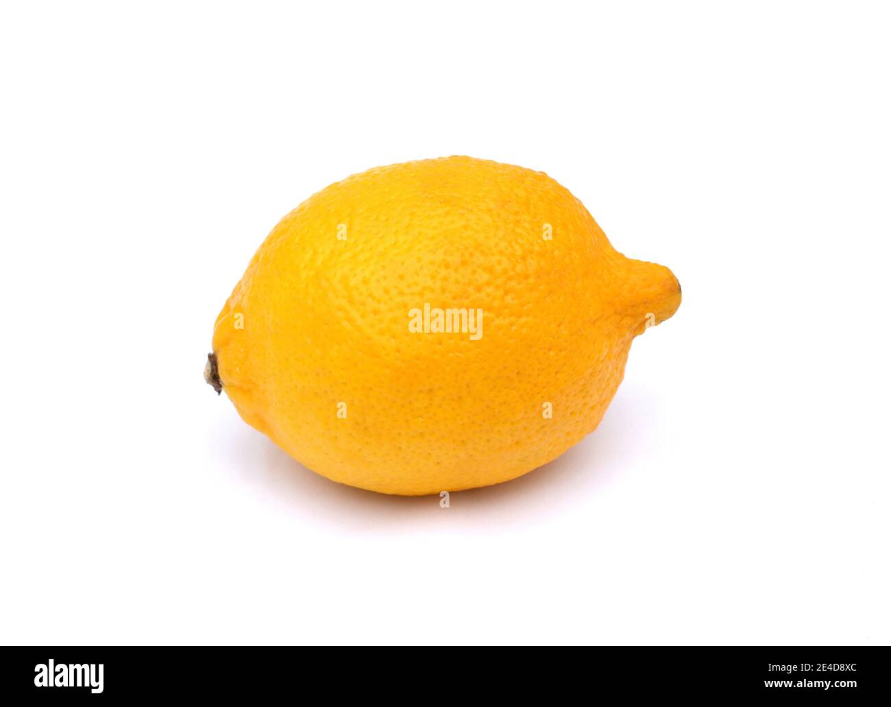 Juicy yellow slice of lemon on a white background isolated. Cut lemon ...