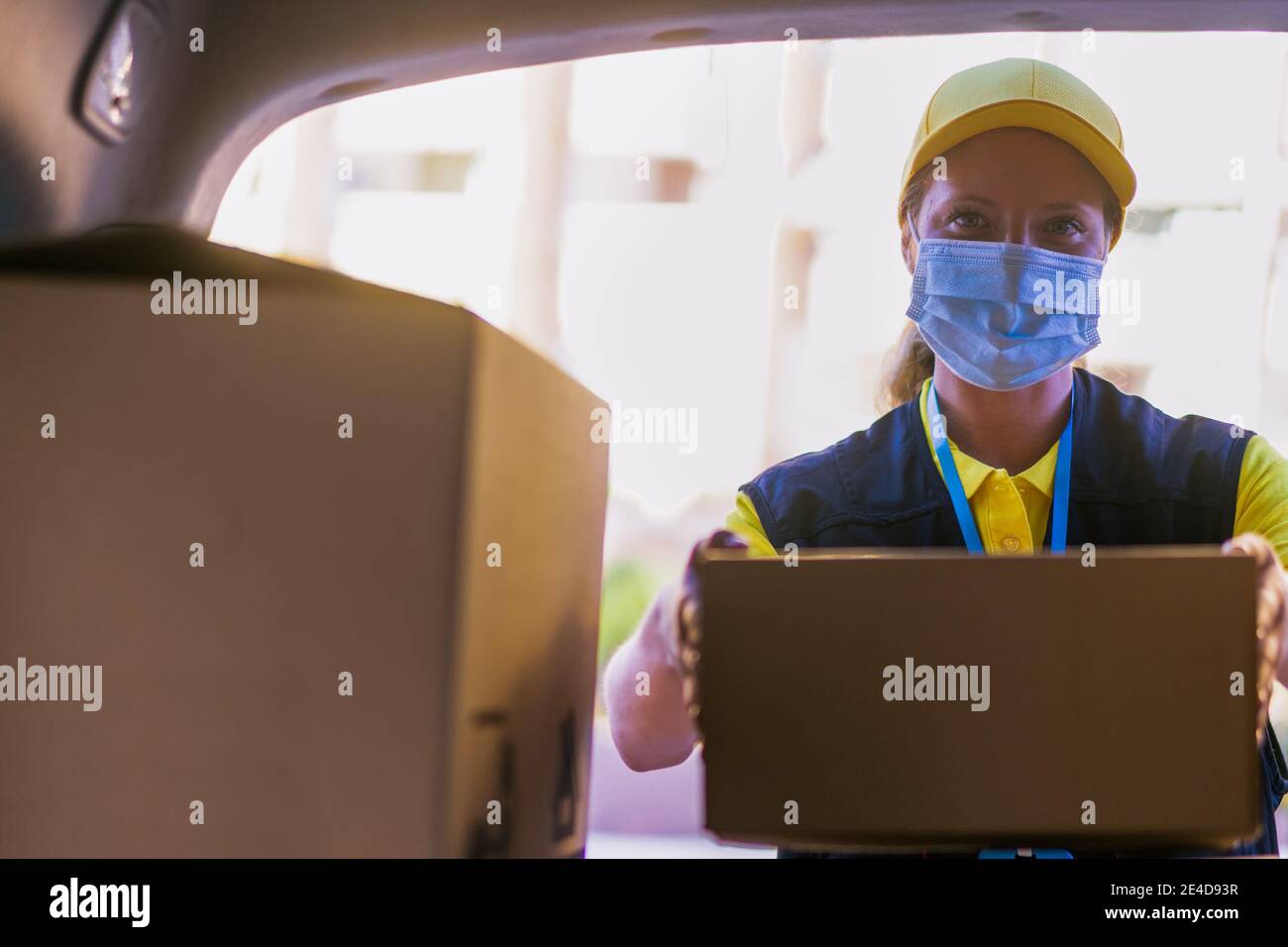 Woman driver mask car hi-res stock photography and images - Alamy