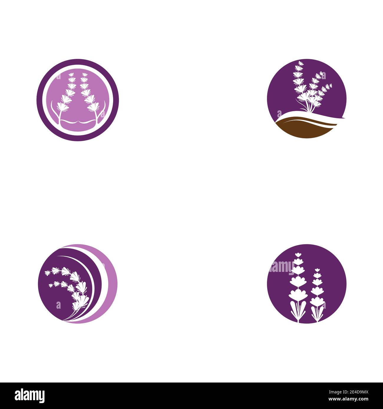 Set Lavender Logo Template vector symbol nature Stock Vector Image ...