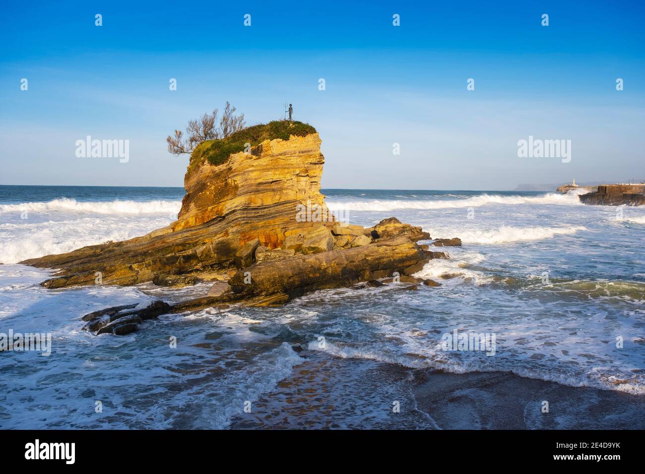 El Camello Beach & Mouro Island. Santander, Cantabrian Sea, Cantabria ...
