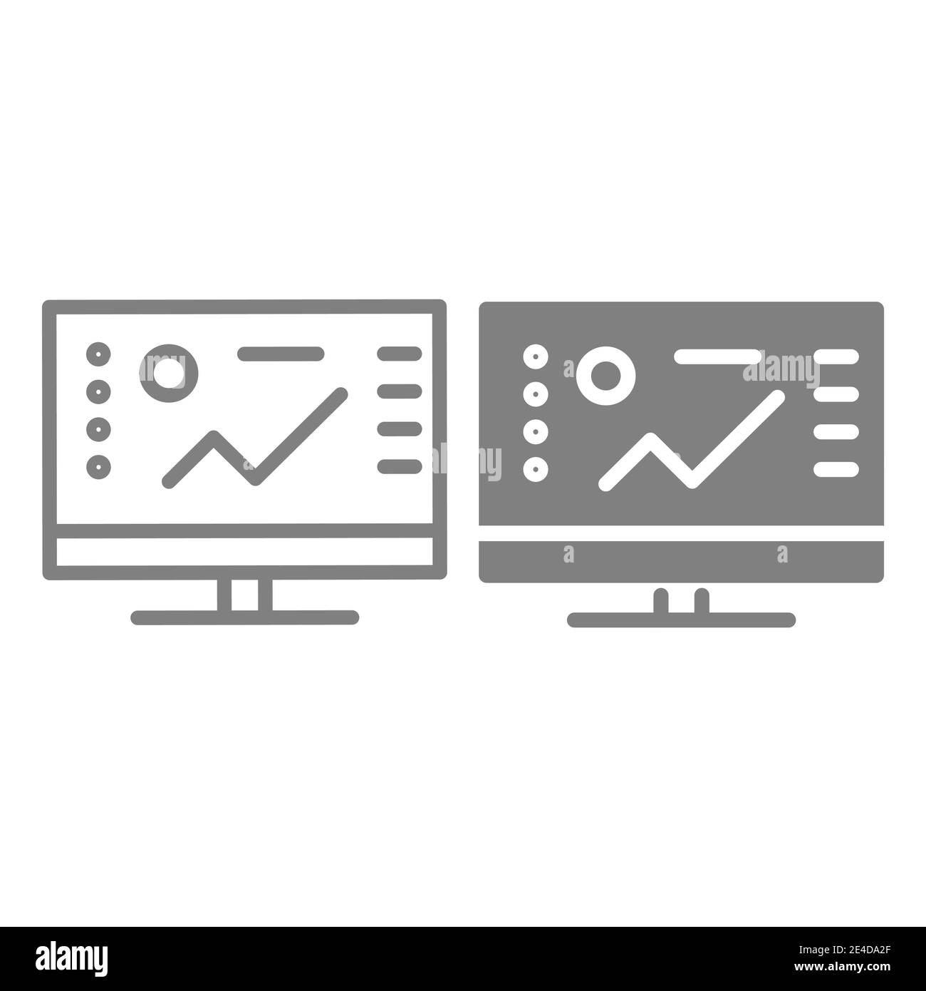 Software line and glyph icon. Computer vector illustration isolated on ...