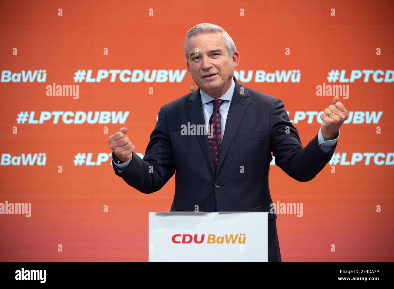 Stuttgart, Germany. 23rd Jan, 2021. Thomas Strobl, state chairman of ...