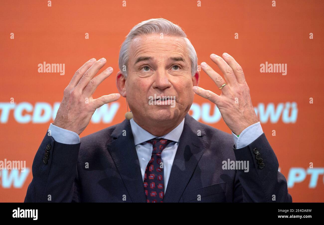 Stuttgart, Germany. 23rd Jan, 2021. Thomas Strobl, state chairman of ...