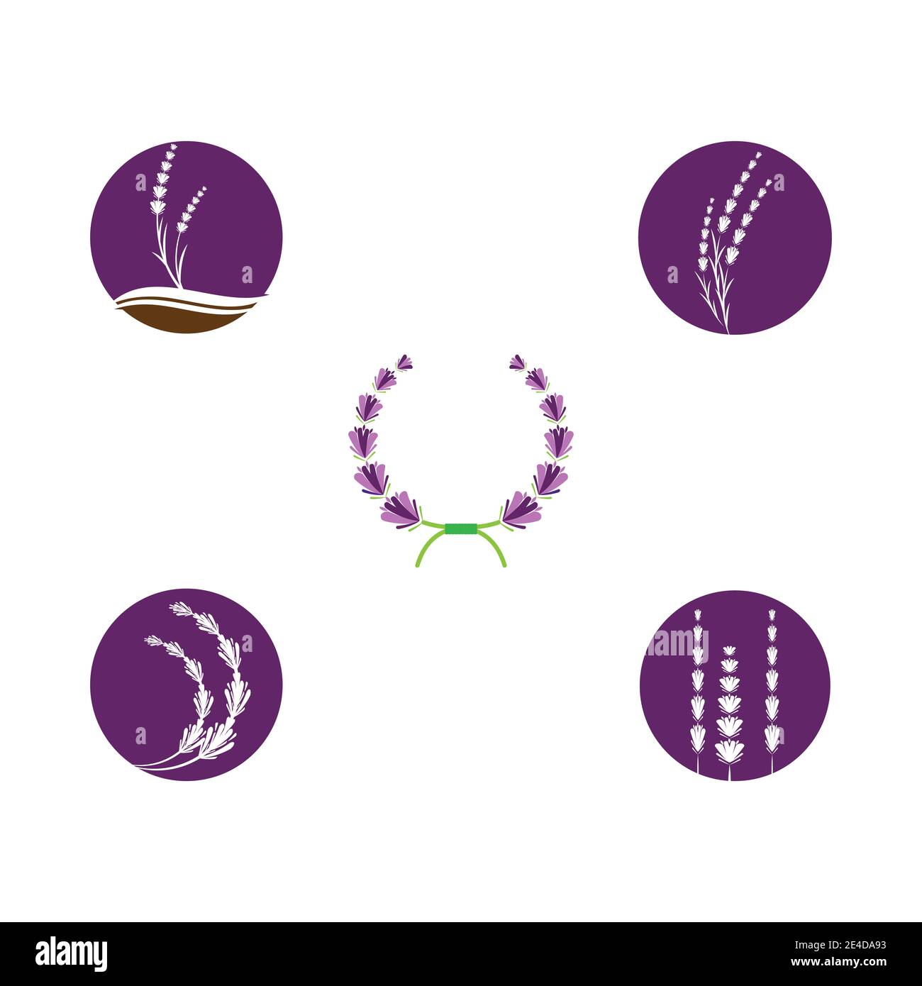 Set Lavender Logo Template vector symbol nature Stock Vector Image ...