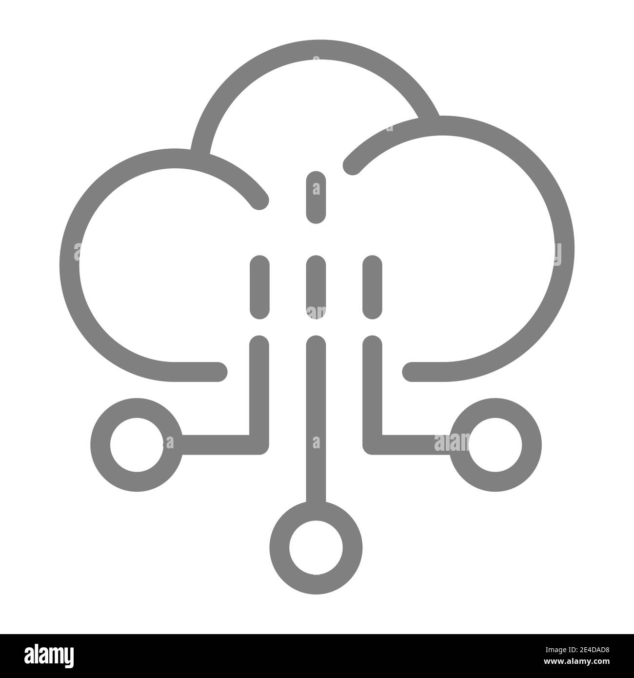 Network line icon. Cloud vector illustration isolated on white. Internet outline style design ...