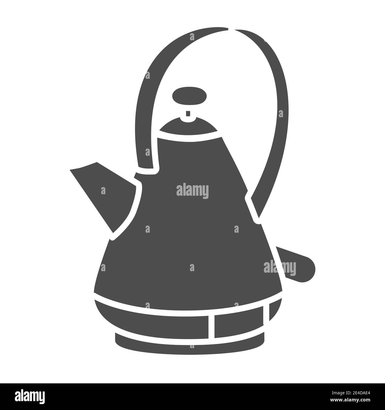 Modern electric kettle solid icon, Kitchen accessory concept, vintage ...