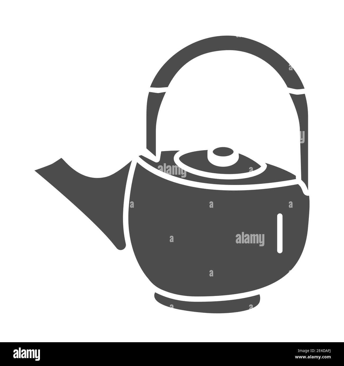 Ceramic teapot solid icon, Chinese tea ceremony concept, japanese ...