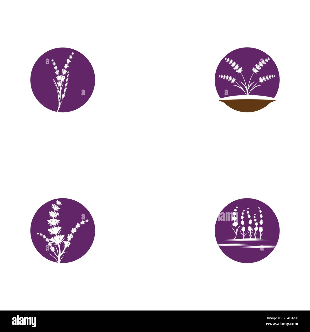 Set Lavender Logo Template vector symbol nature Stock Vector Image ...