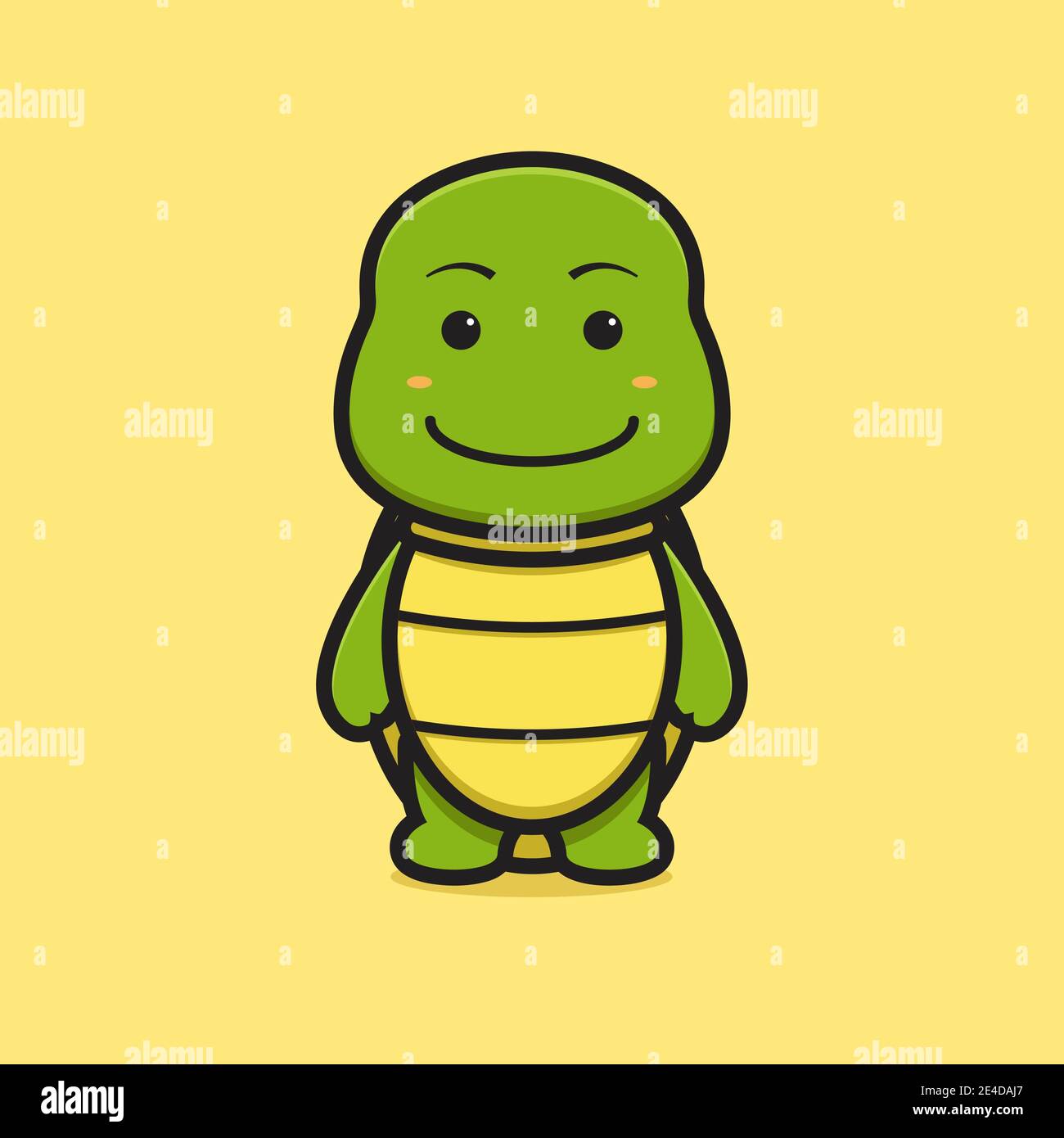 Cute turtle animal mascot character cartoon vector icon illustration ...