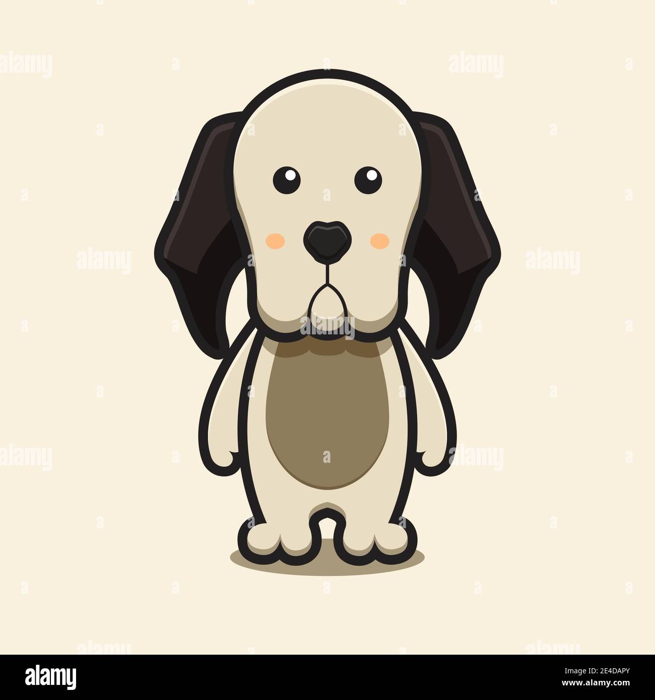 Cute dog animal mascot character cartoon vector icon illustration ...