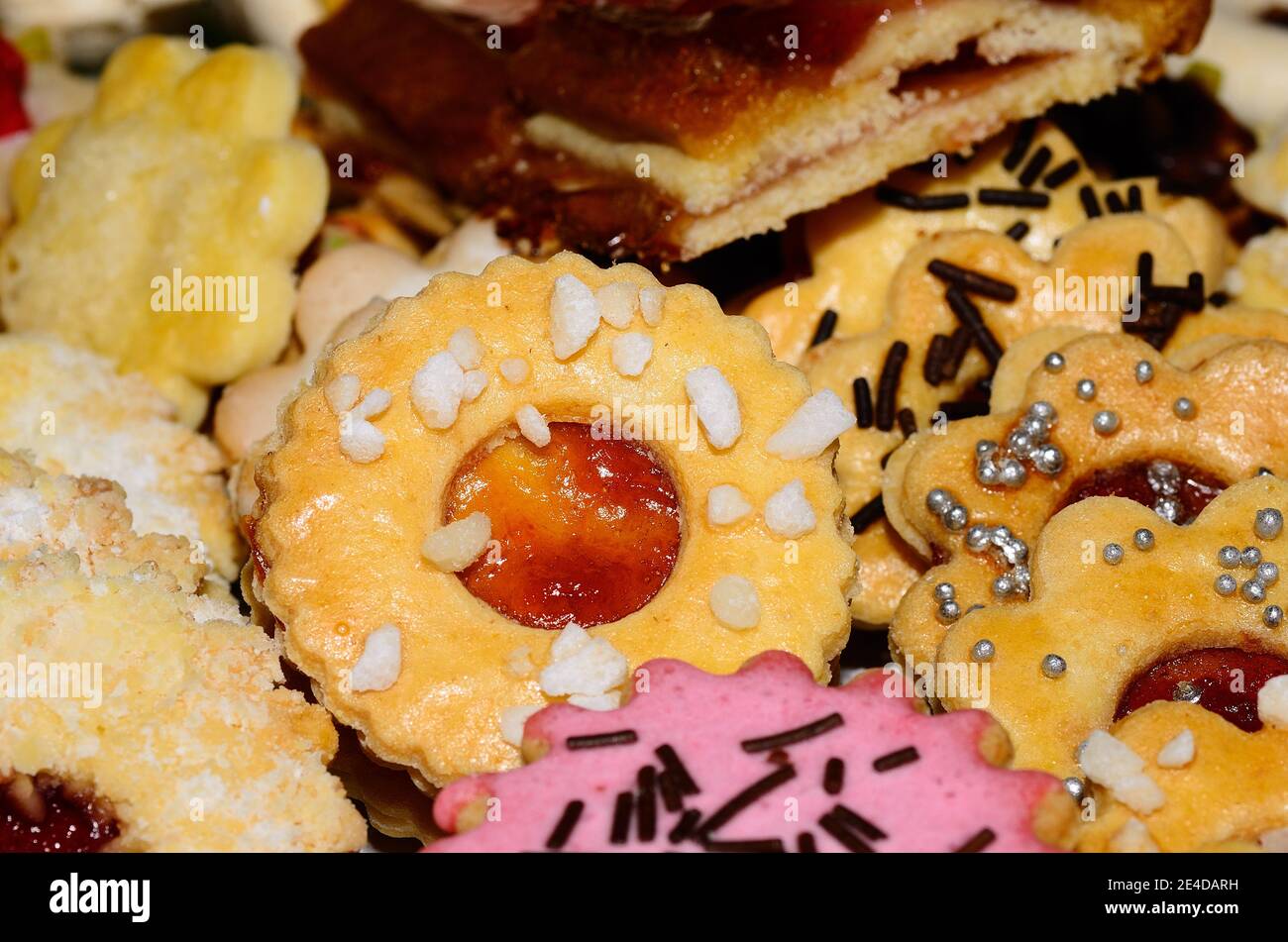 Sweet colorful biscuits for Christmas Stock Photo - Alamy