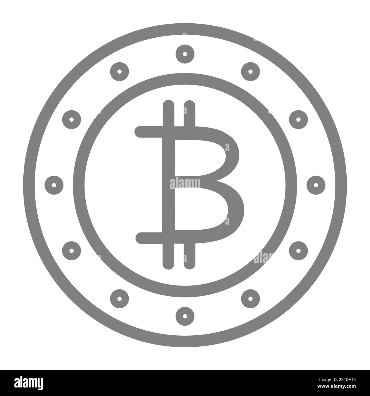 Bitcoin line icon. Coin vector illustration isolated on white ...
