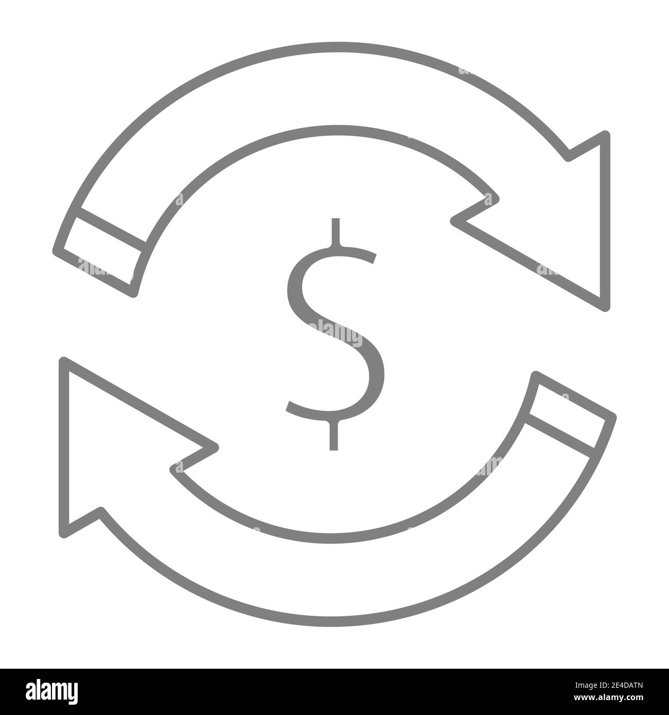 Dollar exchange thin line icon. Currency exchange vector illustration ...