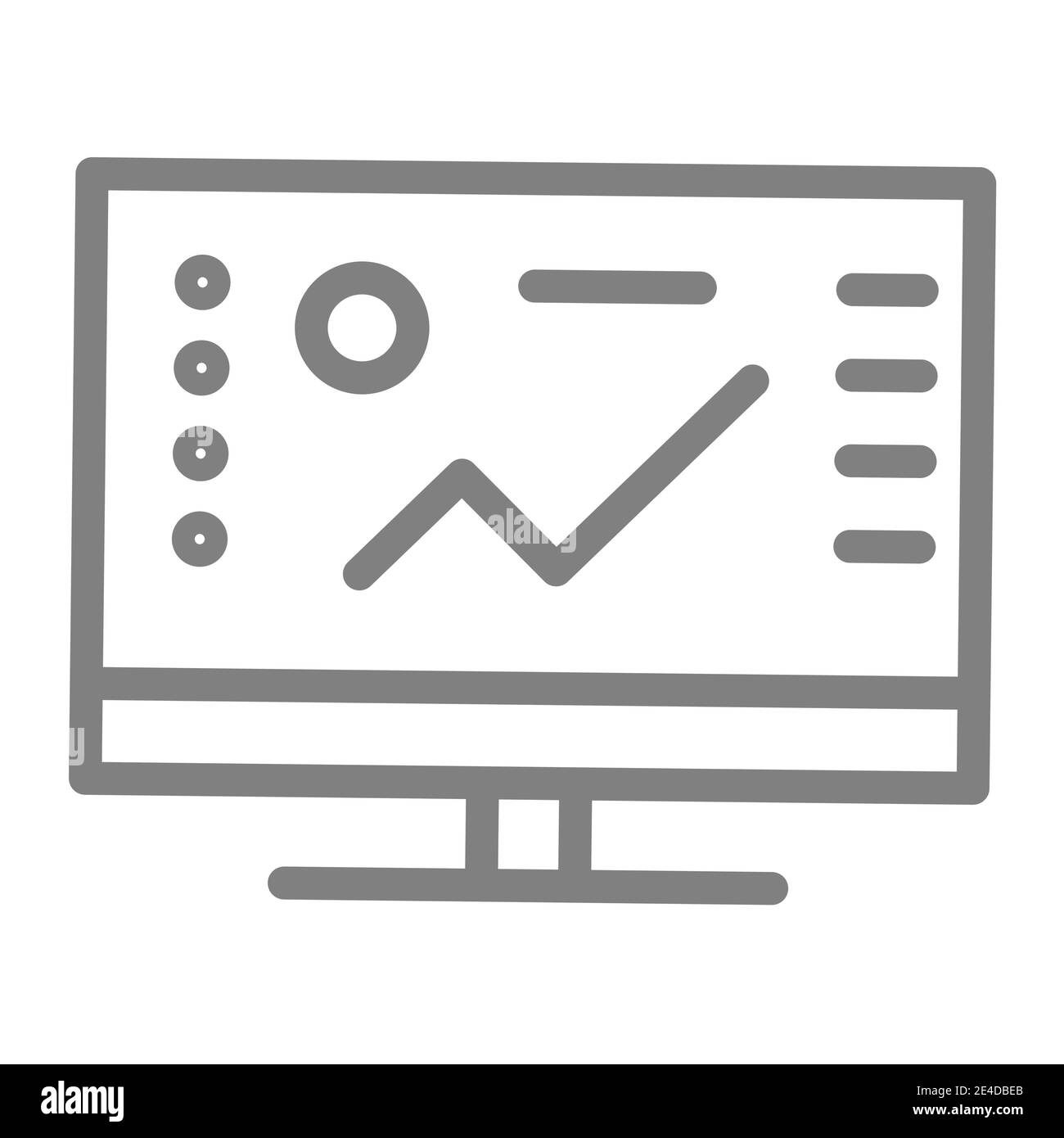 Software Line Icon Computer Vector Illustration Isolated On White