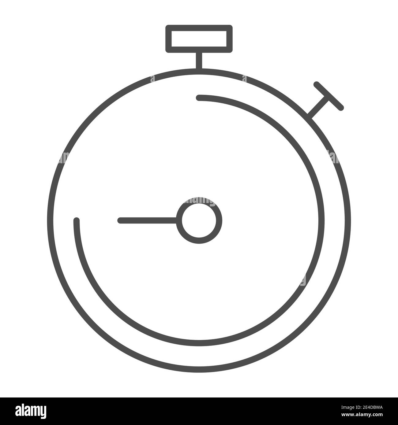 Stopwatch thin line icon. Timer time vector illustration isolated on ...