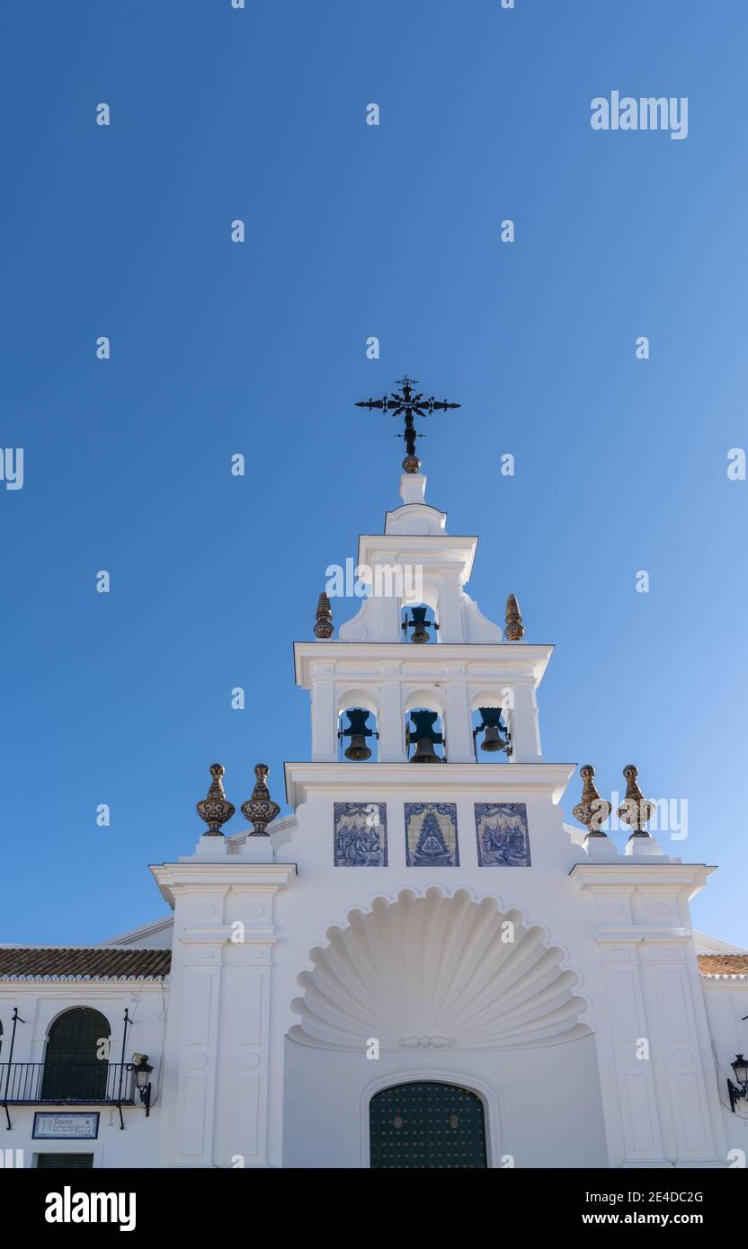 El Rocio, Spain - 9 January 2021: Ermita del Rocio church in Andalusia ...