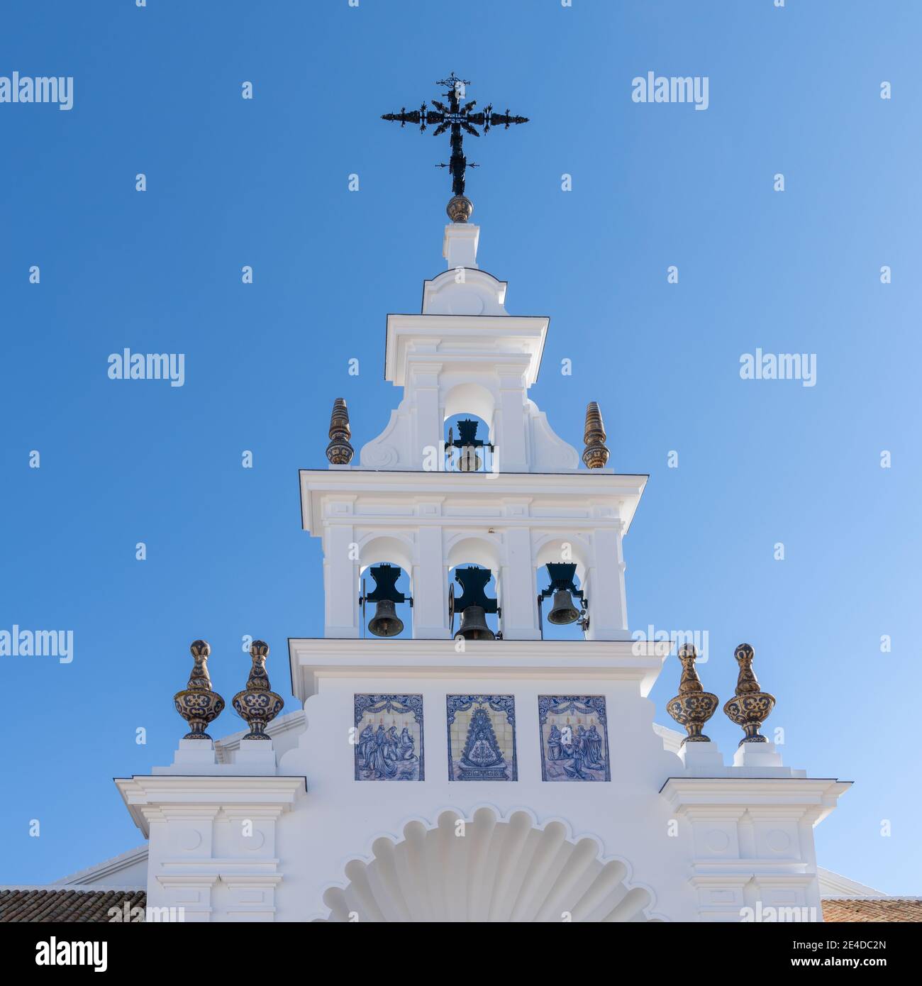 El Rocio, Spain - 9 January 2021: Ermita del Rocio church in Andalusia ...