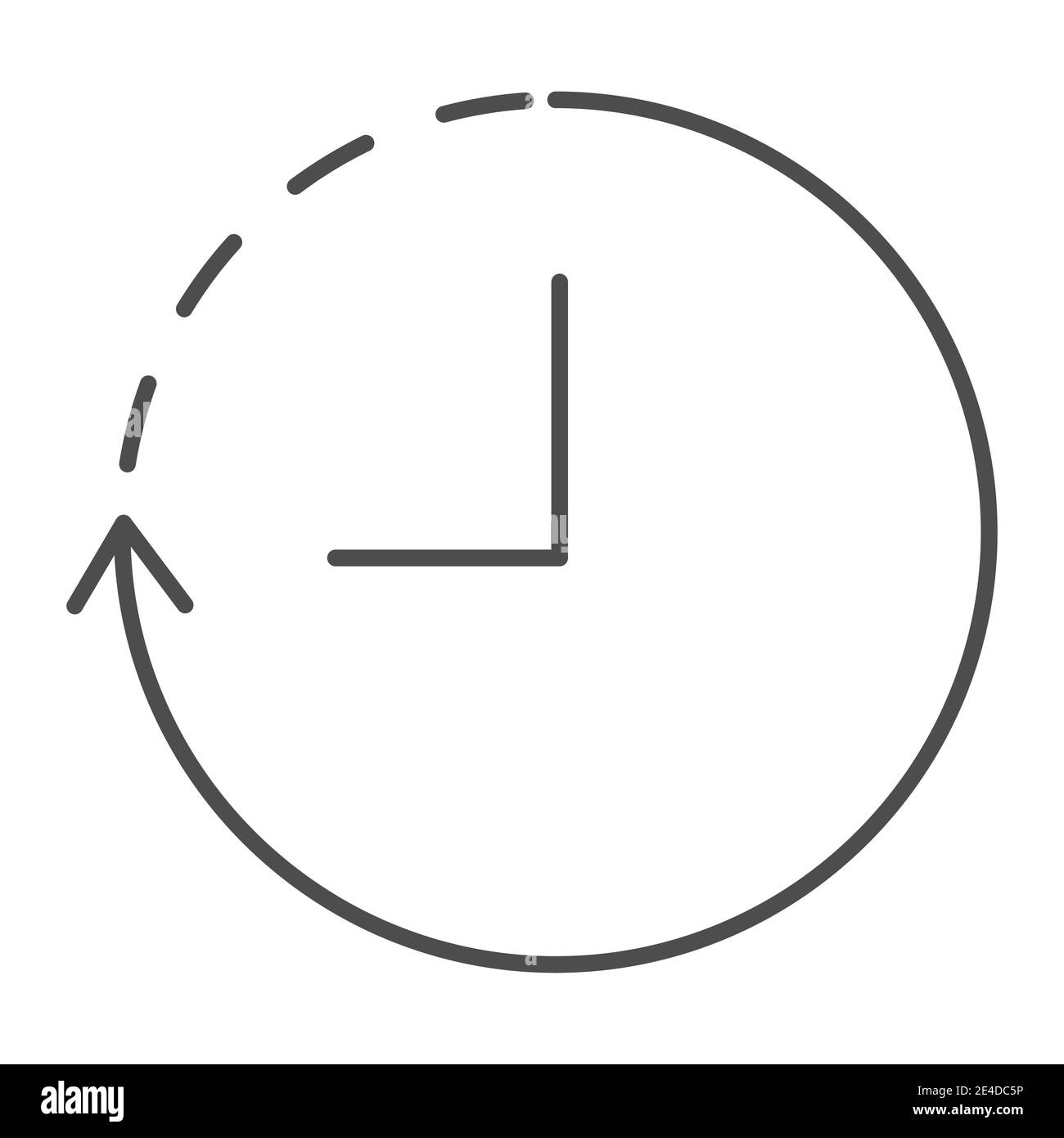 Three hours left thin line icon. Finish time vector illustration ...
