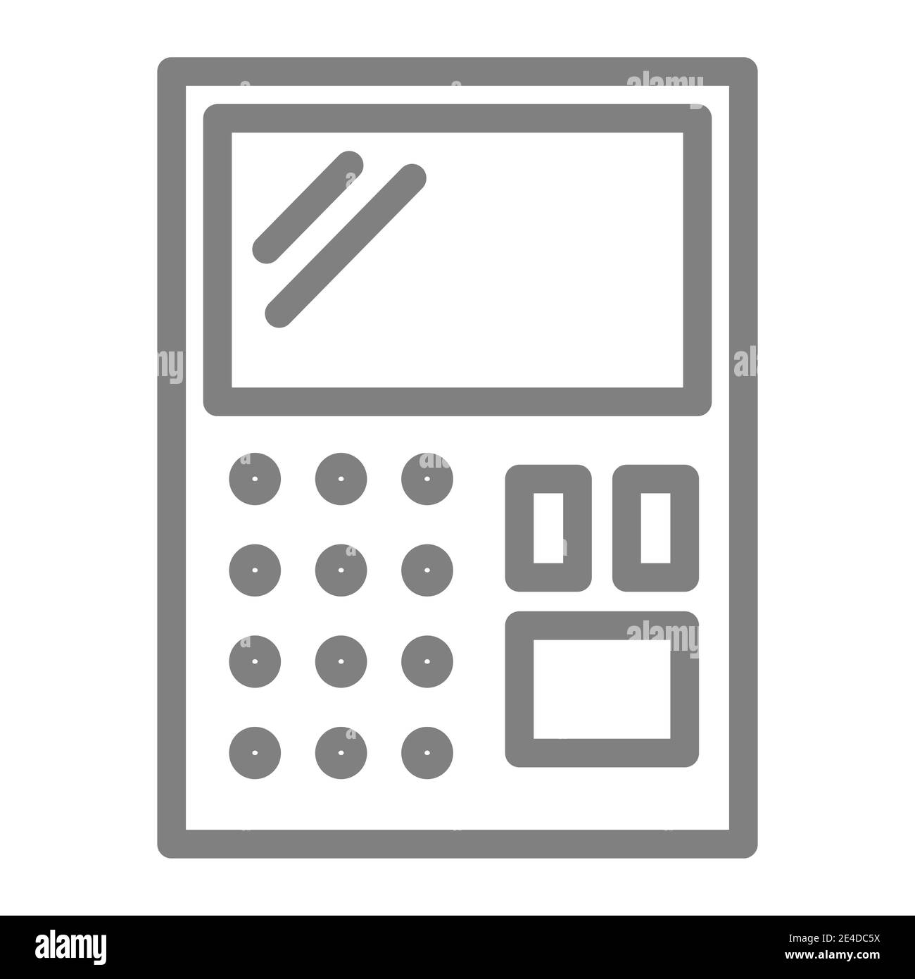 Calculator line icon. Accounting vector illustration isolated on white ...