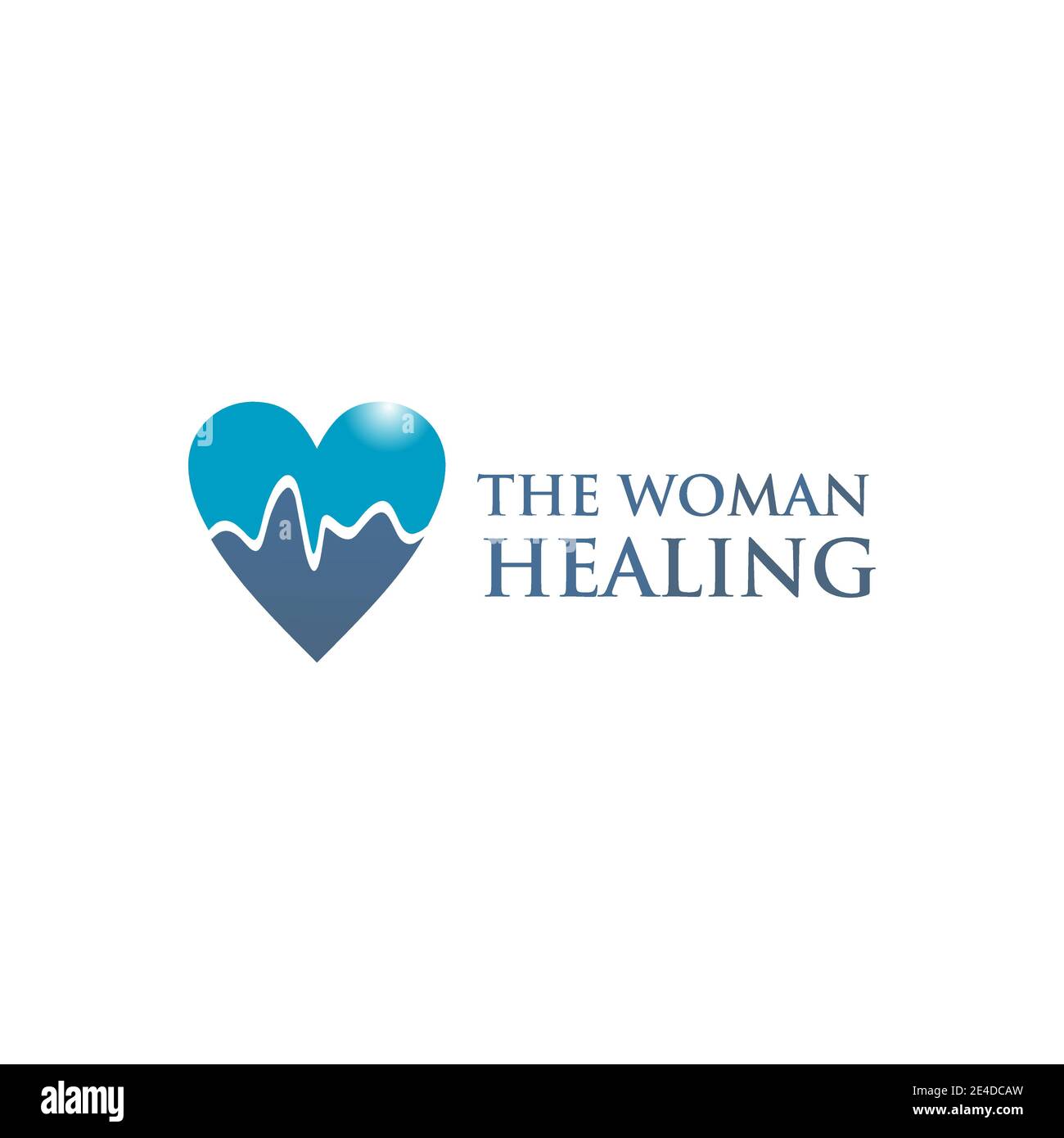Woman healing logo design with love icon template Stock Vector Image ...