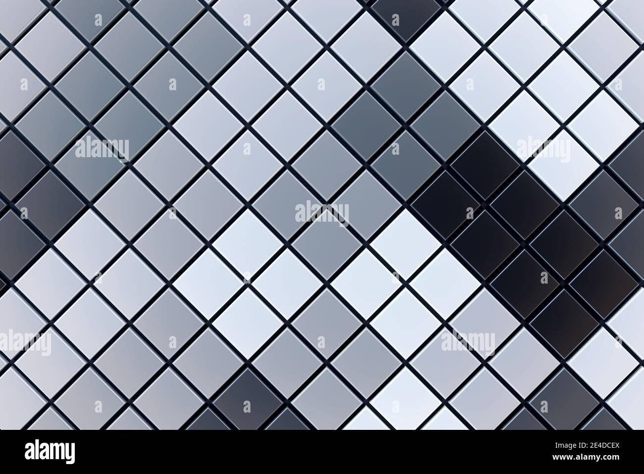 3d rendering of a background with a lot of grey scaled squares Stock ...