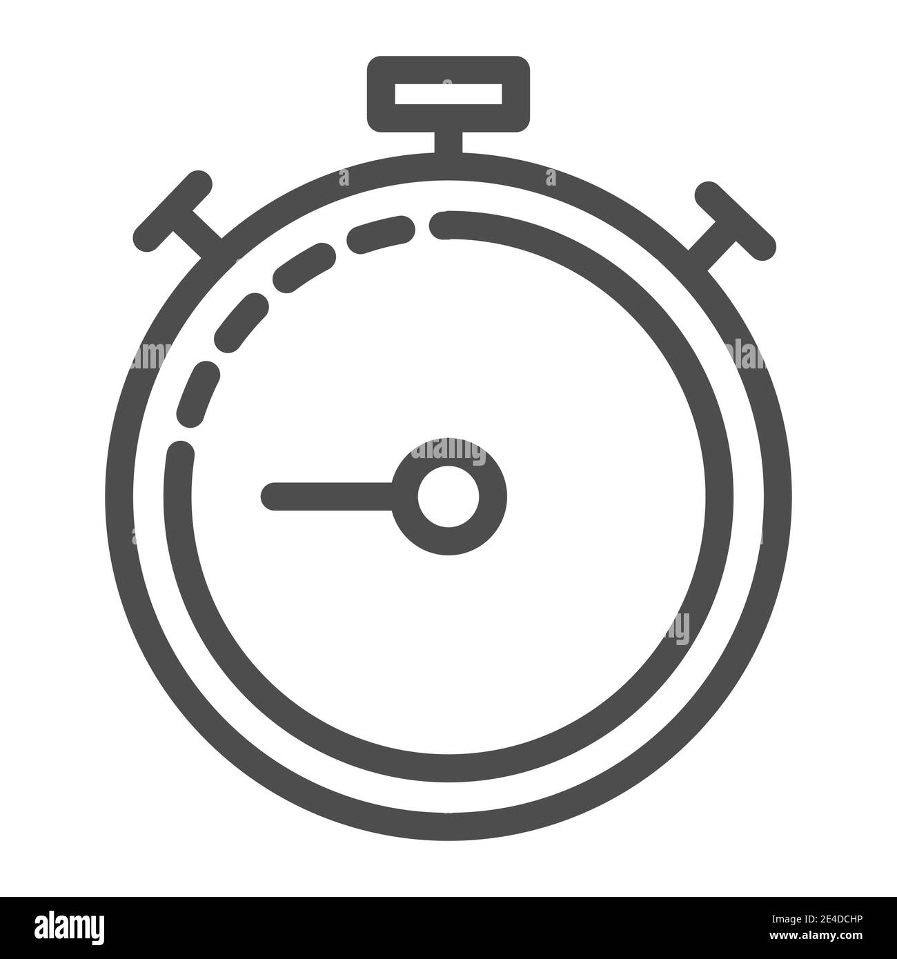 Stopwatch line icon. Timer time vector illustration isolated on white ...