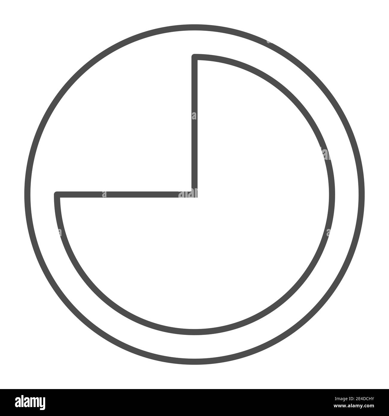 9 hours thin line icon. Forenoon vector illustration isolated on white ...