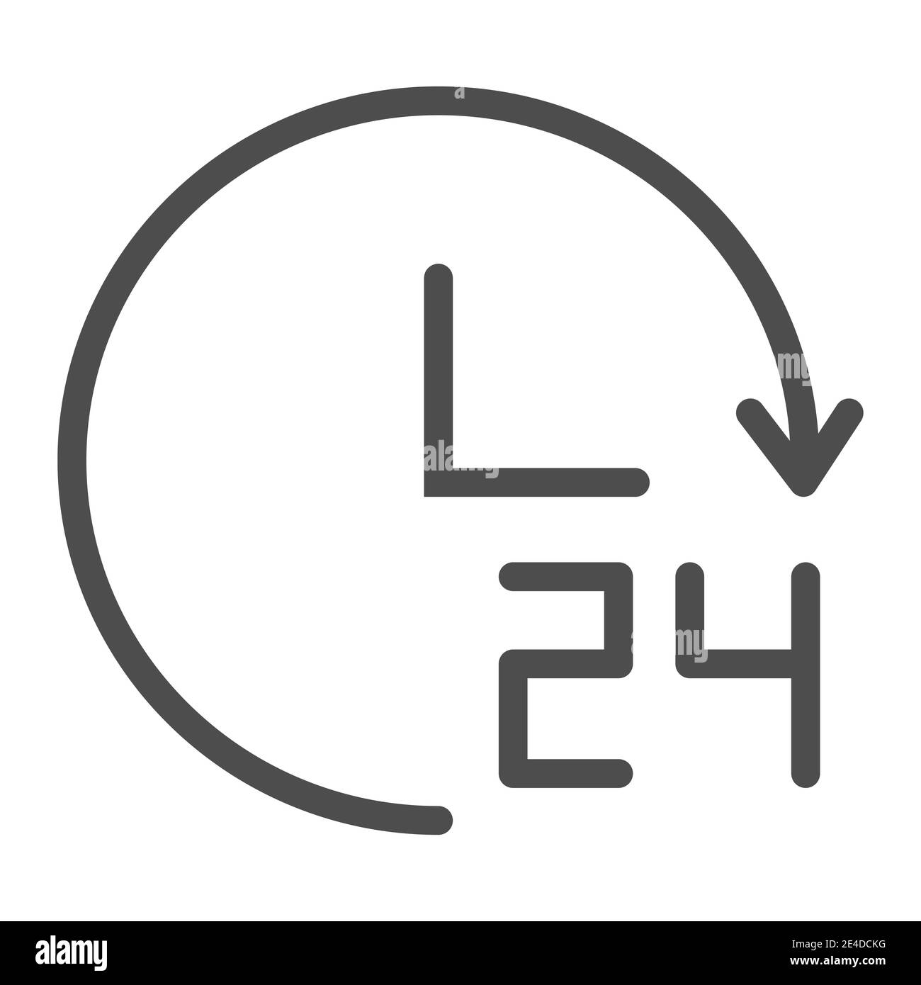 All day support line icon. 24 hours vector illustration isolated on ...