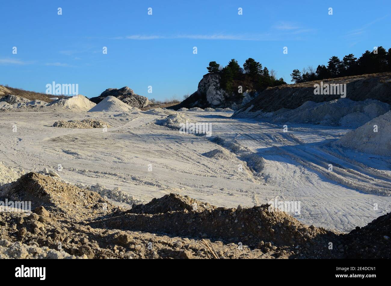 white limestone quarry and beautiful natural landscape Stock Photo - Alamy