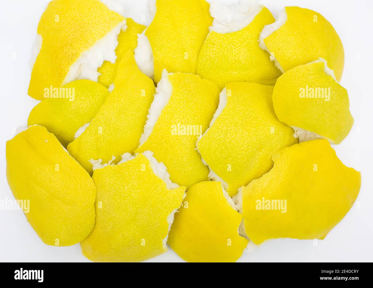 Close up pomelo peel skin pieces, natural citrus organic waste ...