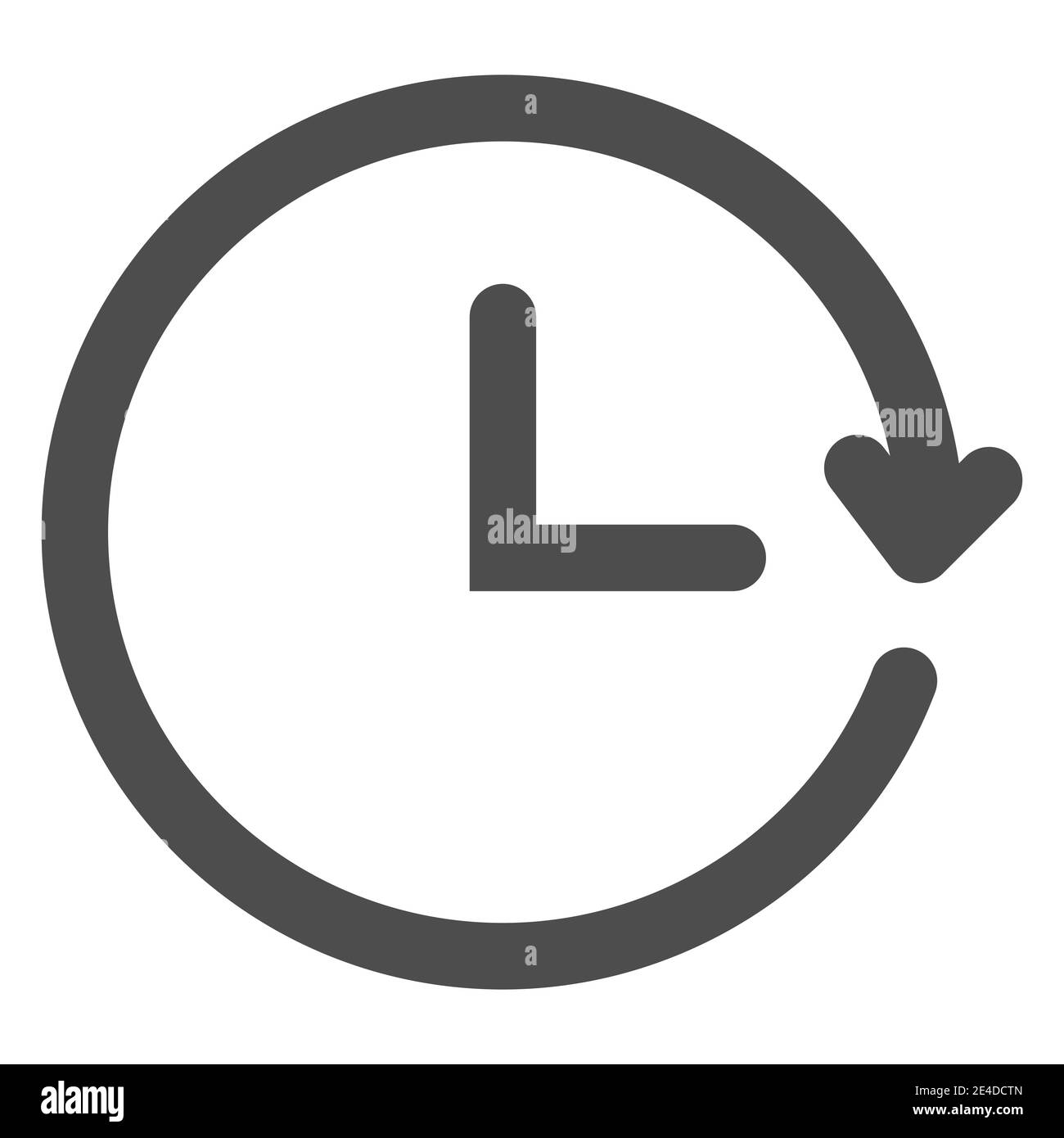 Repeat time solid icon. Reload time vector illustration isolated on ...