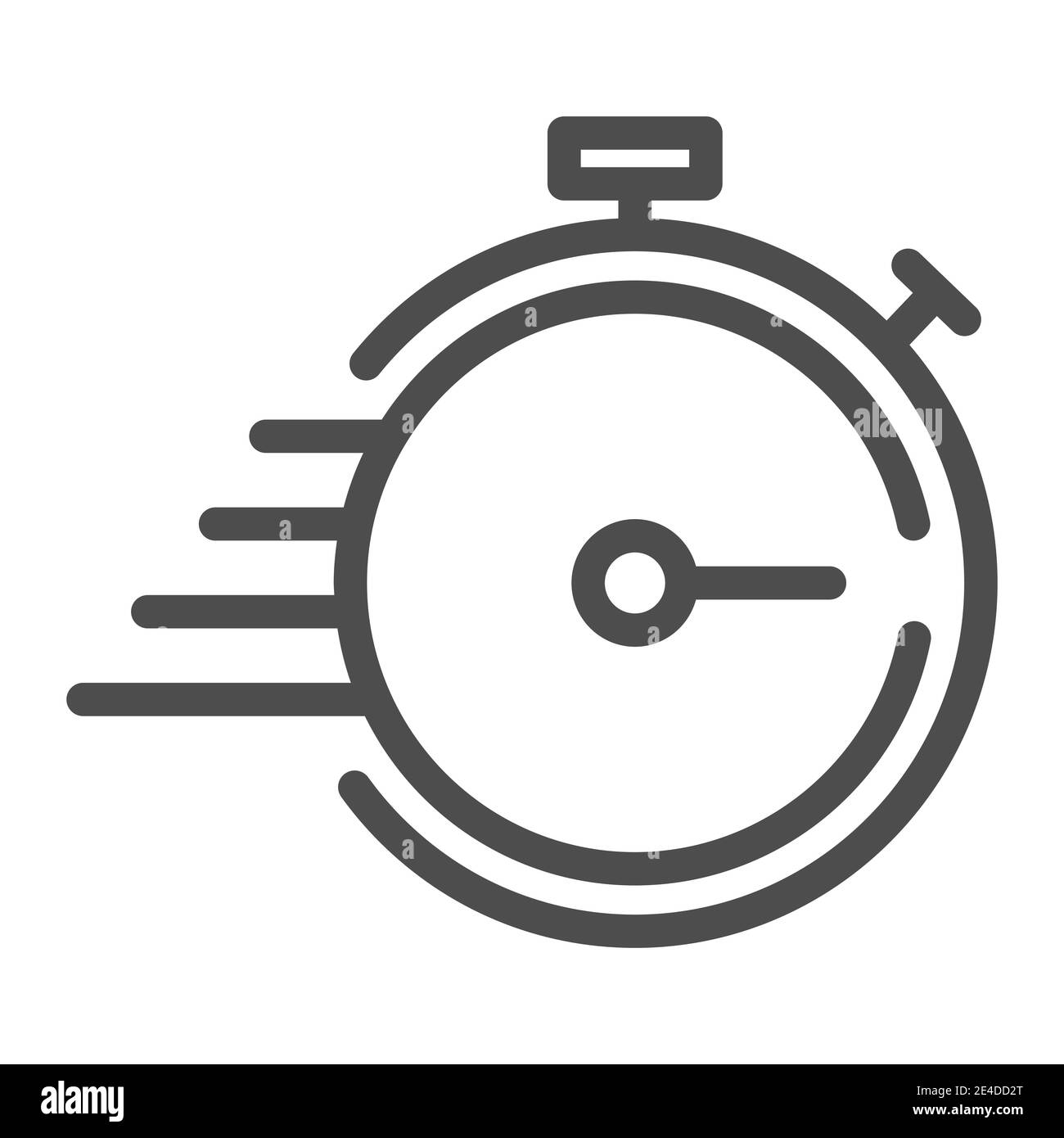 Deadline line icon. Timer with lines vector illustration isolated on ...