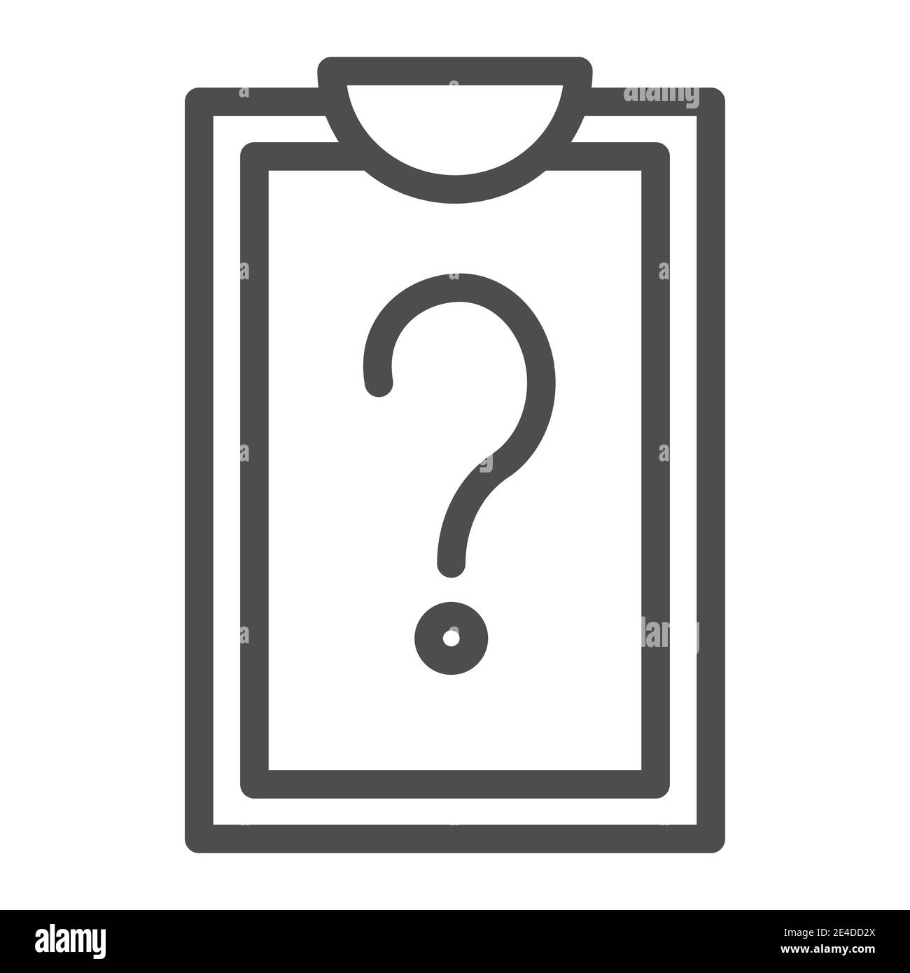 Clipboard with blank list line icon. List with question mark vector ...
