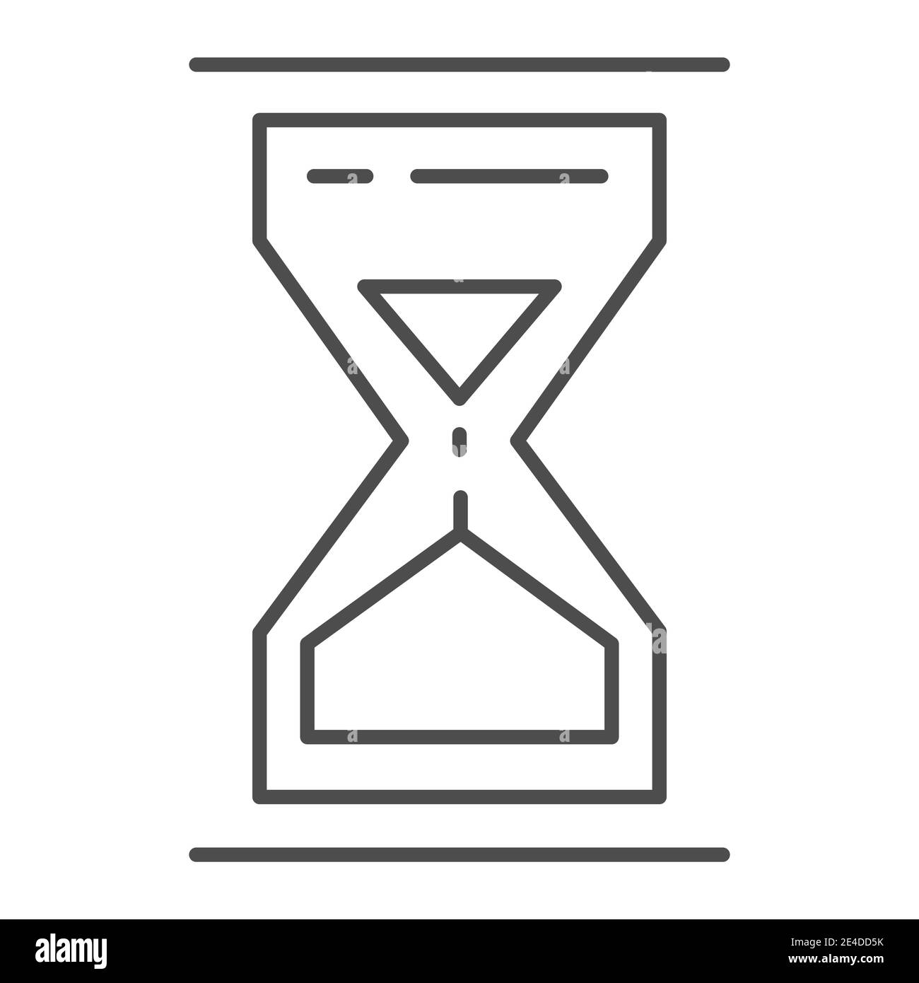 Hourglass thin line icon. Time running in hourglass vector illustration ...