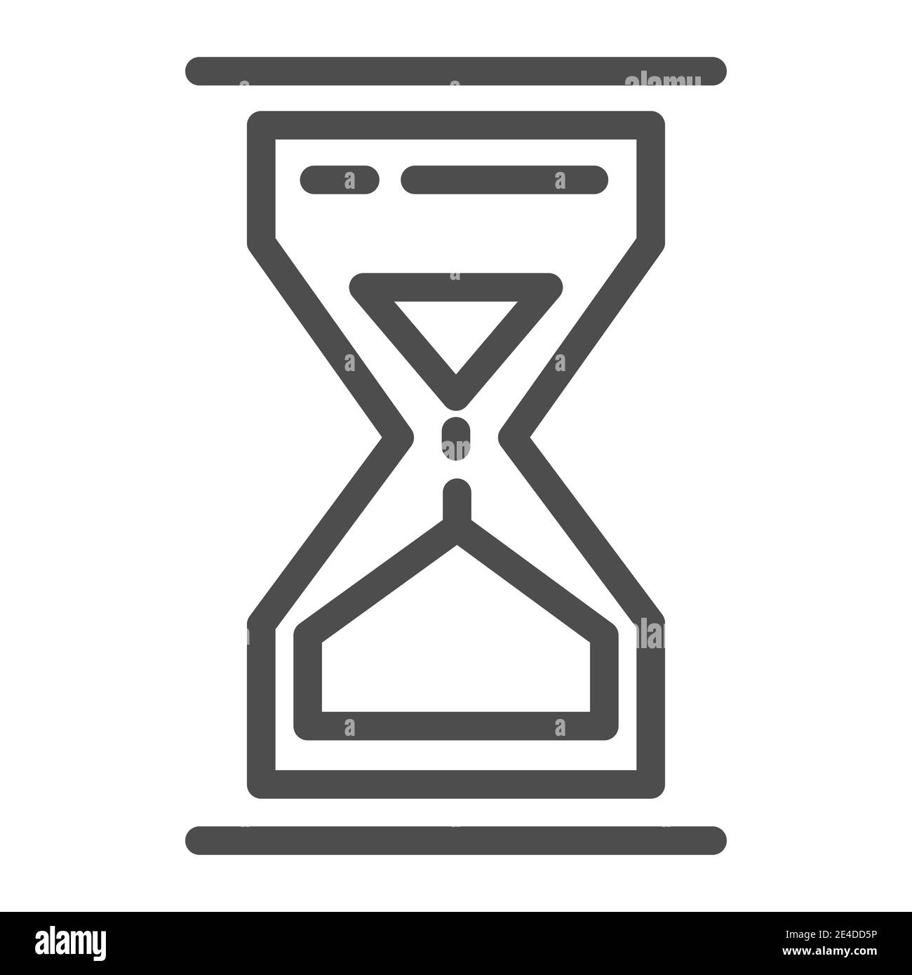 Time line icon. Sandglass vector illustration isolated on white. Sand ...