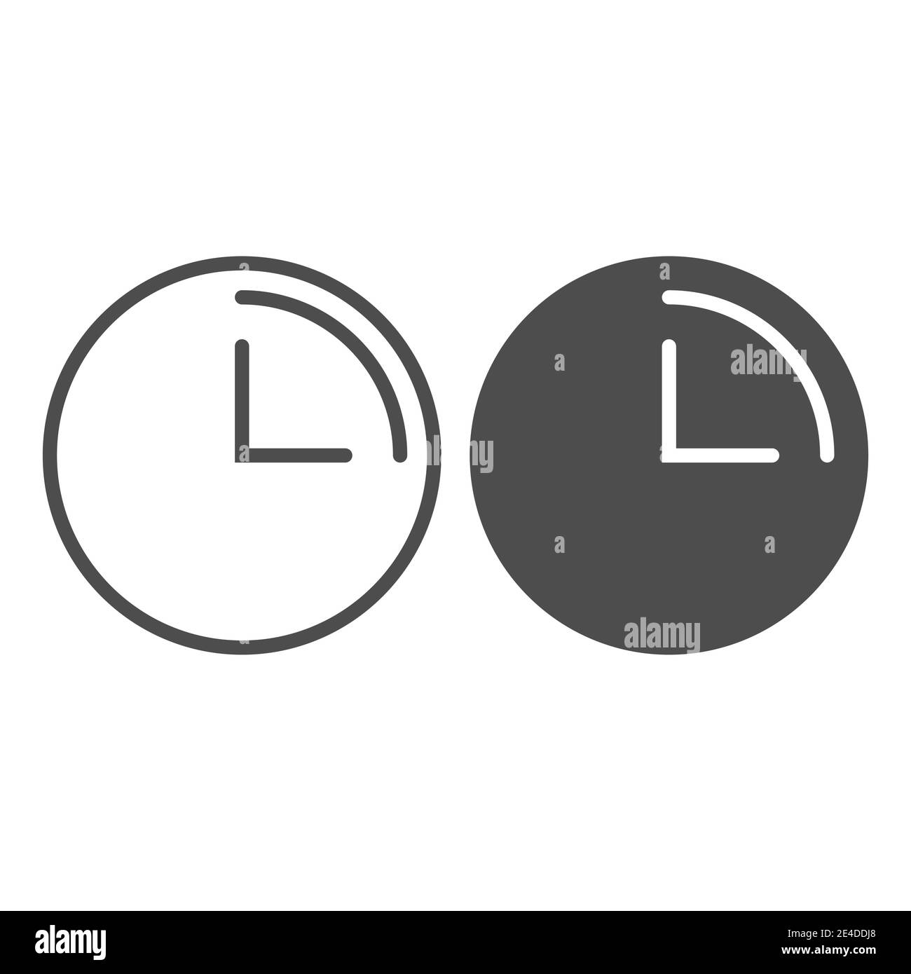 3 hours line and glyph icon. Clock with 3 hours vector illustration ...